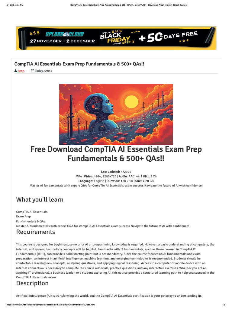 CompTIA AI Essentials Exam Prep Fundamentals & 500+ QAs!! DownTURK - Download Fresh Hidden ...