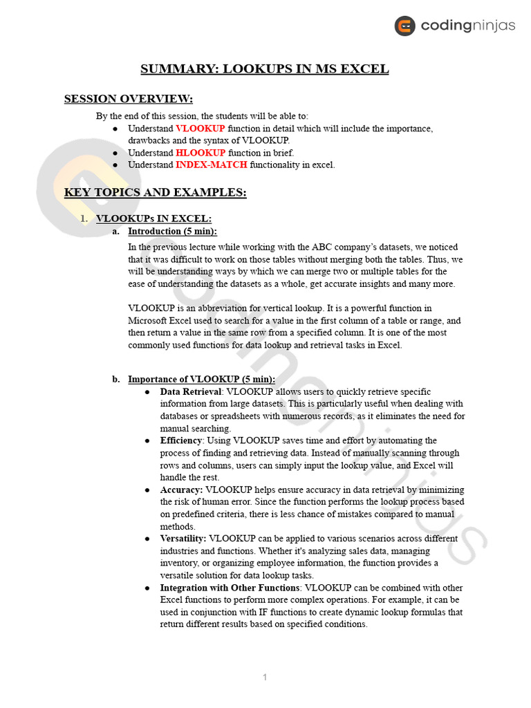 Excel Lookup Functions Explained | PDF | Microsoft Excel | Software Engineering