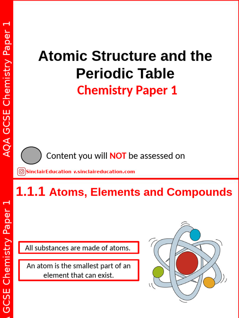 1. Atomic Structure and the Periodic Table | PDF | Atoms | Periodic Table