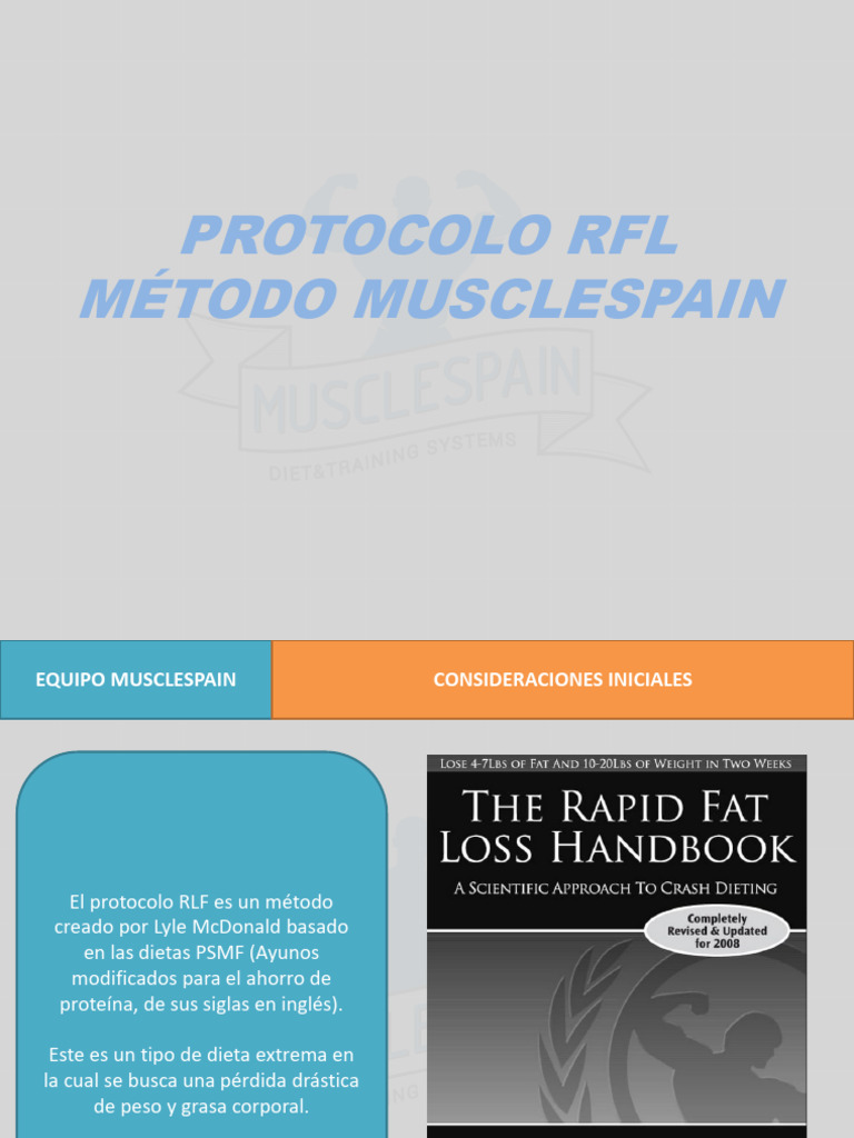 protocolo RFL MuscleSpain | PDF | Dieta | Nutrición