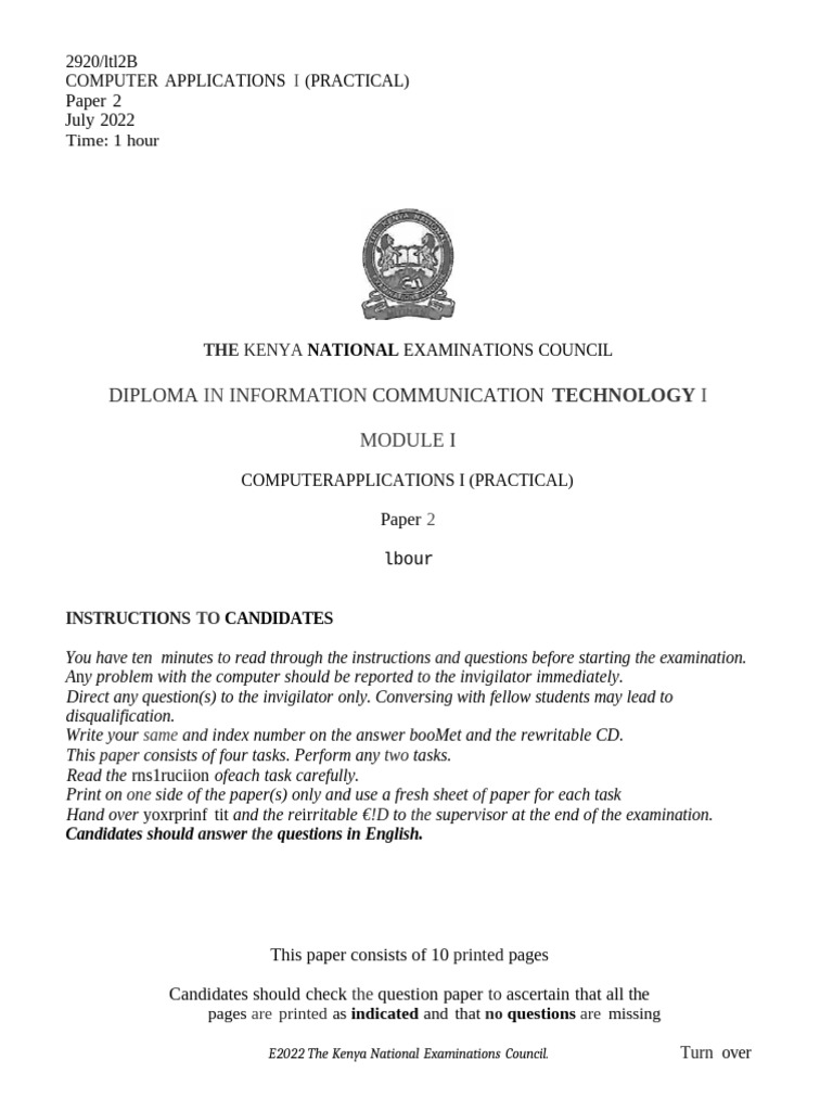 Knec Computer Practicals | PDF | Sterilization (Microbiology ...