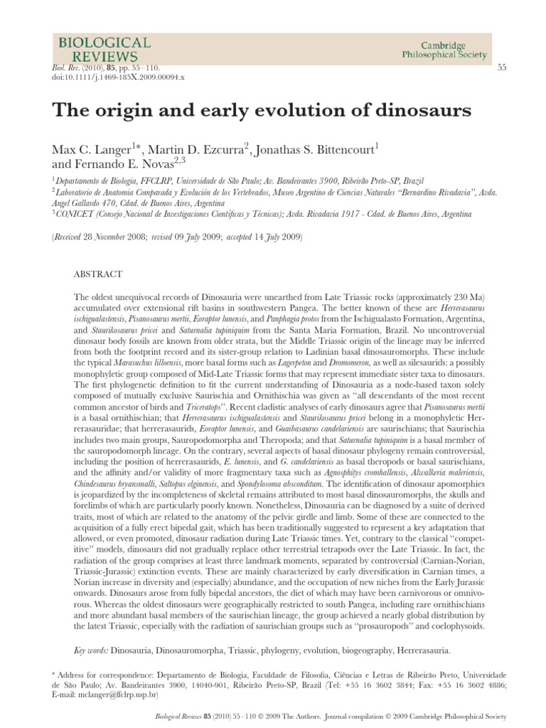 early evolution of dinosaurs and comparision of tarbosaurus and ...