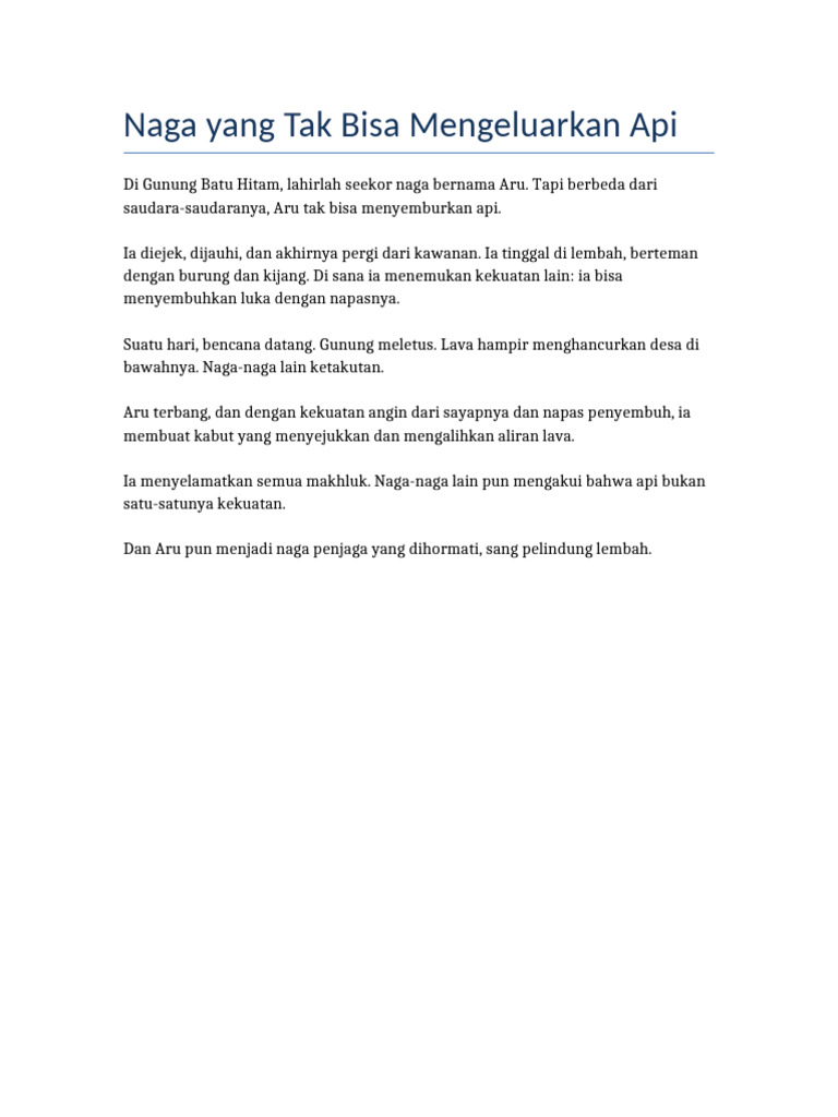 Naga Yang Tak Bisa Mengeluarkan API | PDF