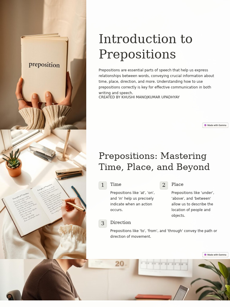 Introduction to Prepositions (1) | PDF | Idiom | Part Of Speech