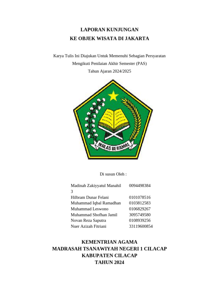 Contoh Laporan Study Tour | PDF