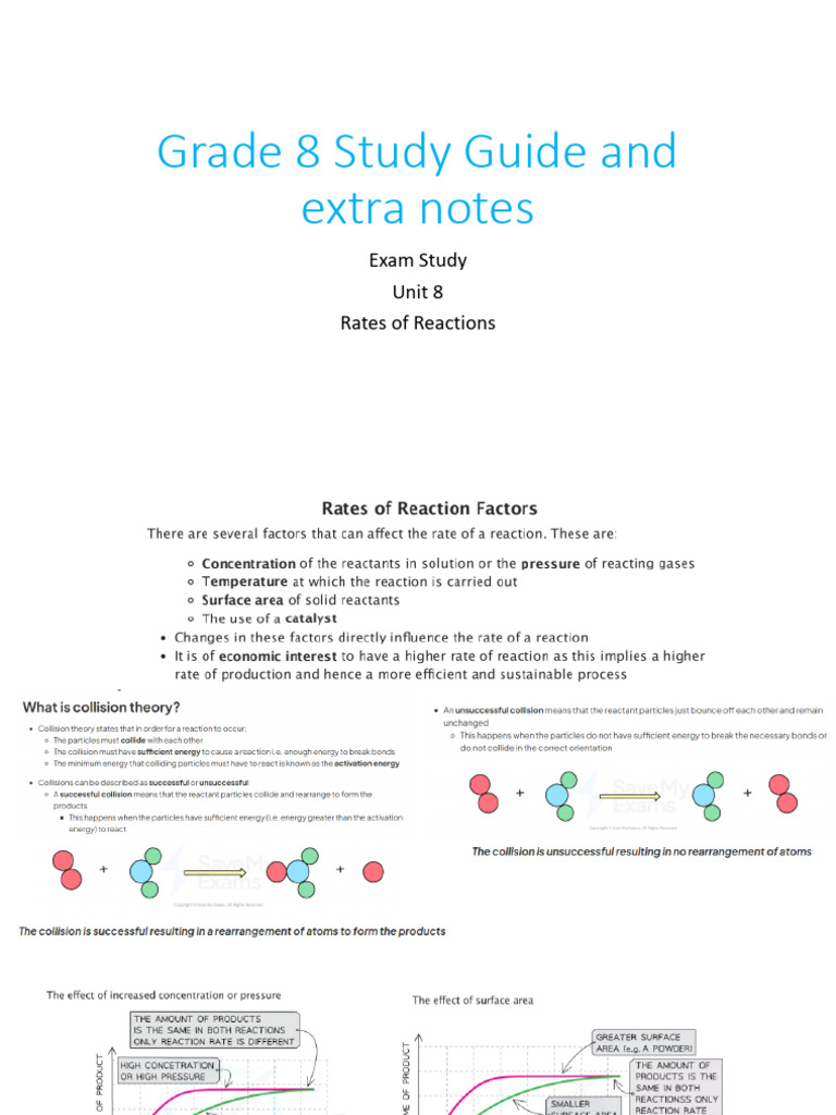 Grade 8 Study Guide Unit 8 | PDF