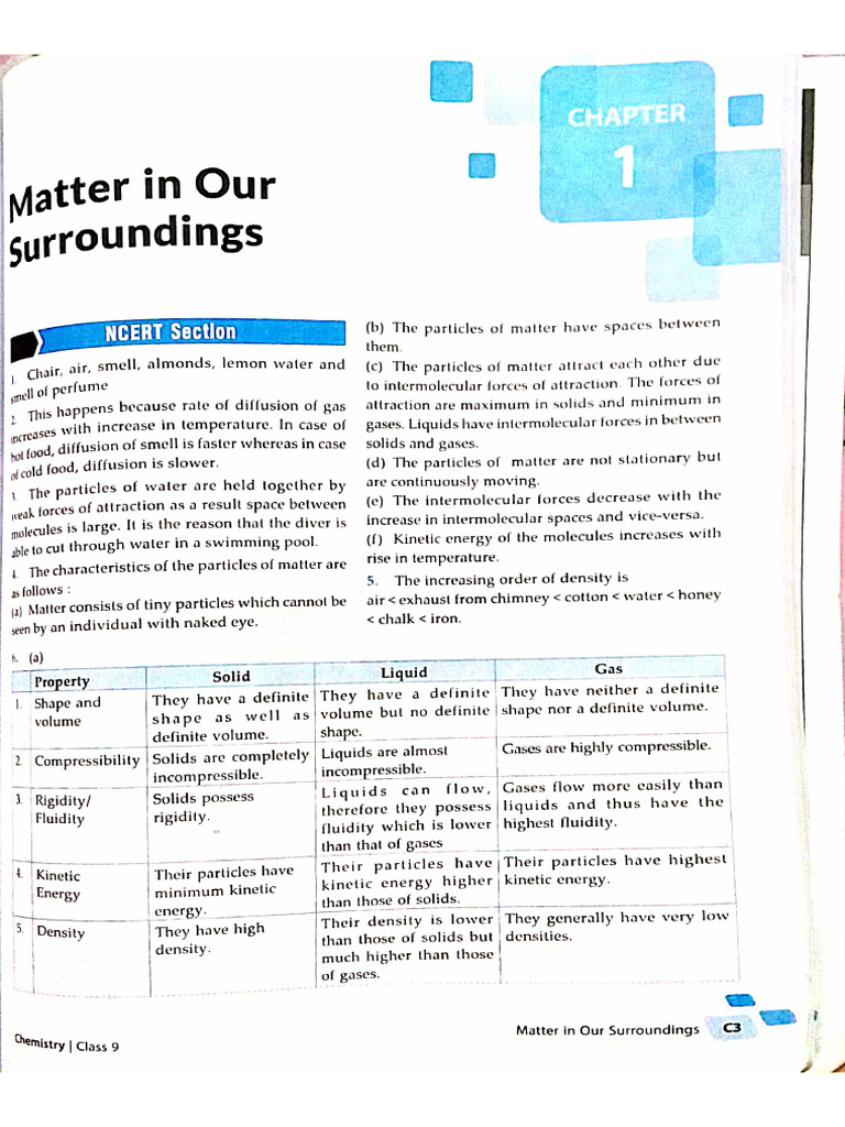MTG Matter in Our Surroundings Class 9 AnsKey | PDF