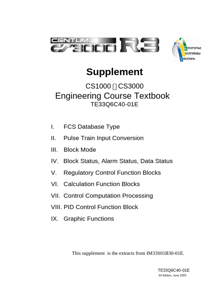 CS1000/CS3000 Engineering Textbook | PDF