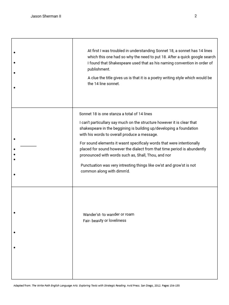 Seven Step Analysis | PDF | Poetry | Writing