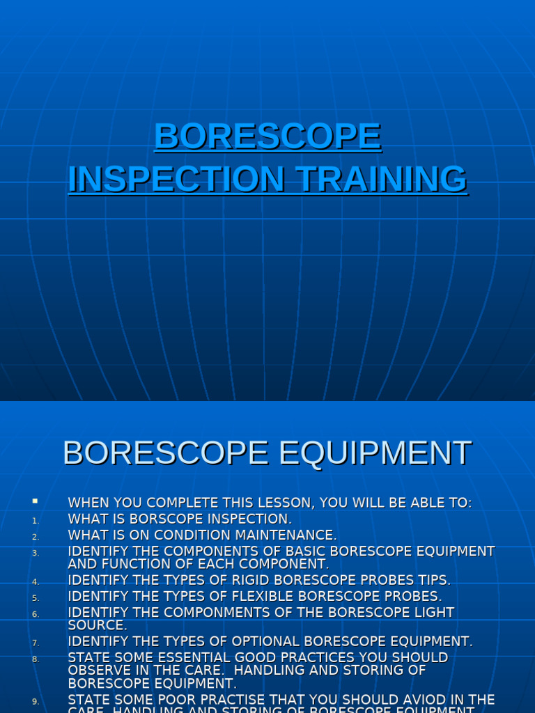 Borescope Inspection Training Guide | PDF | Optics | Eye