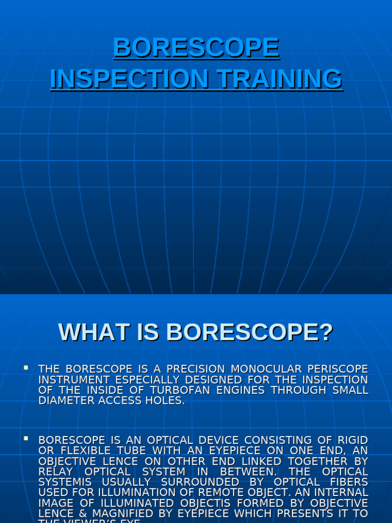 Borescope Trg. Presentation | PDF | Visual Acuity | Optics