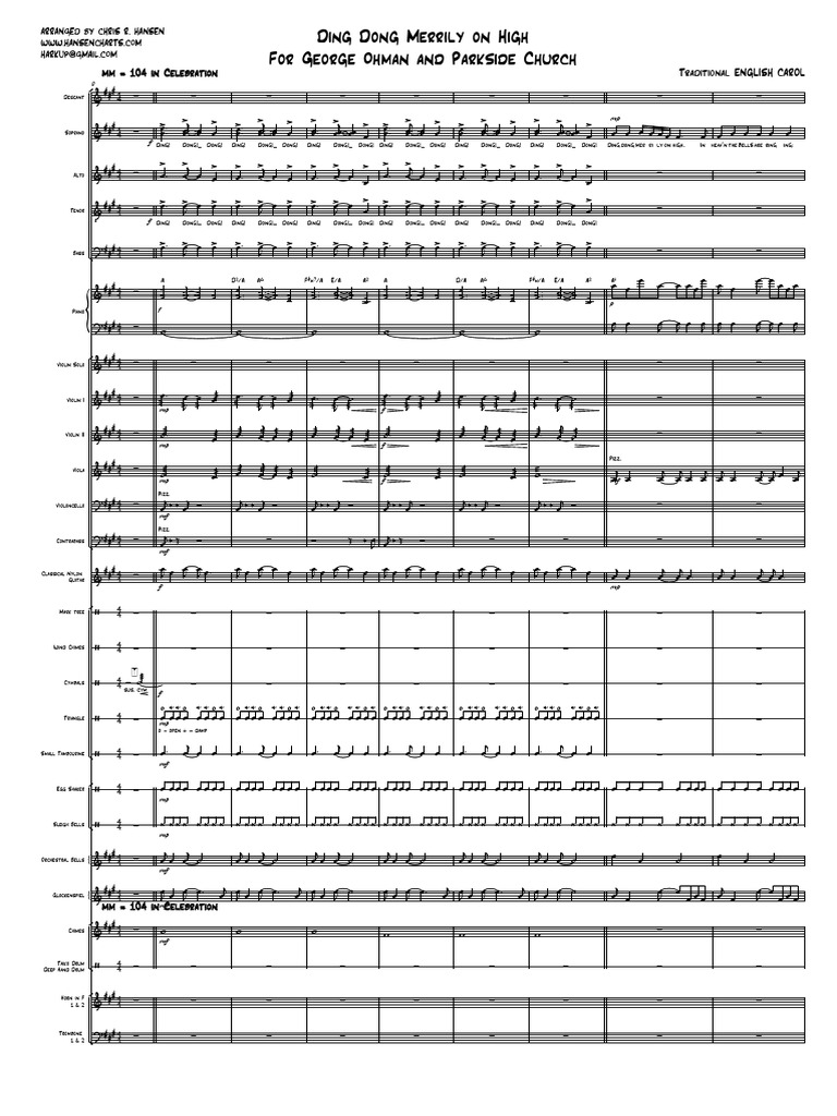 Ding Dong PiaSATB (A) | PDF | Music Technology | Percussion Instruments