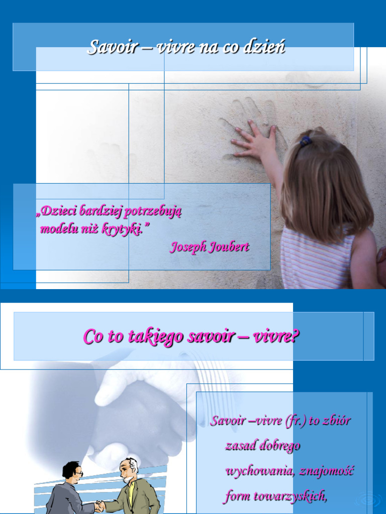Prezentacja Savoir Vivre | PDF
