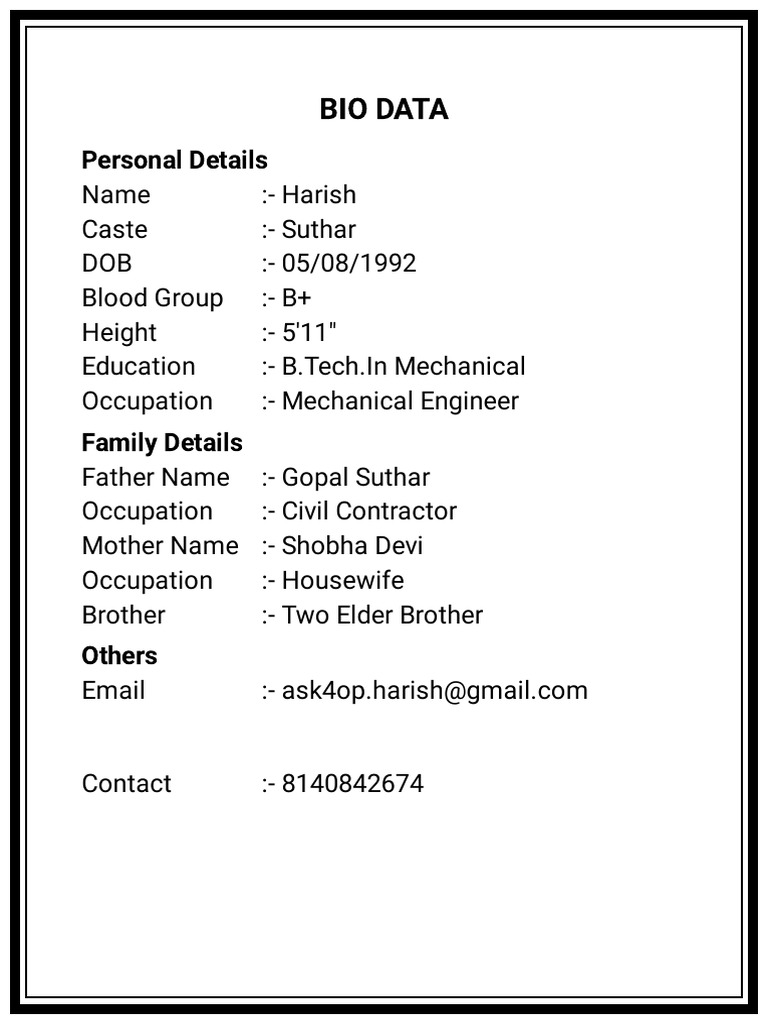 Biodata_2 | PDF