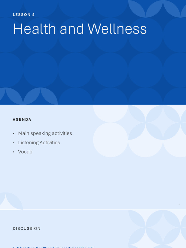 Health and Wellness Lesson Plan | PDF