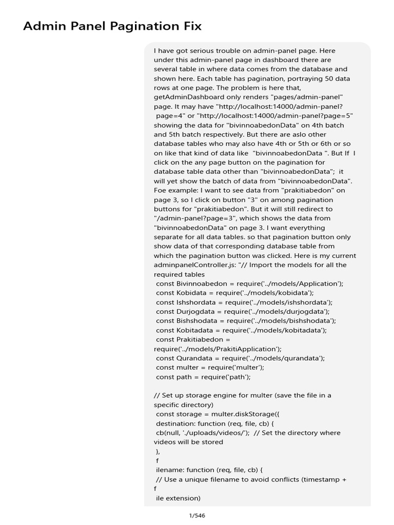 Admin Panel Pagination Fix 2 | PDF | Filename | Computer File