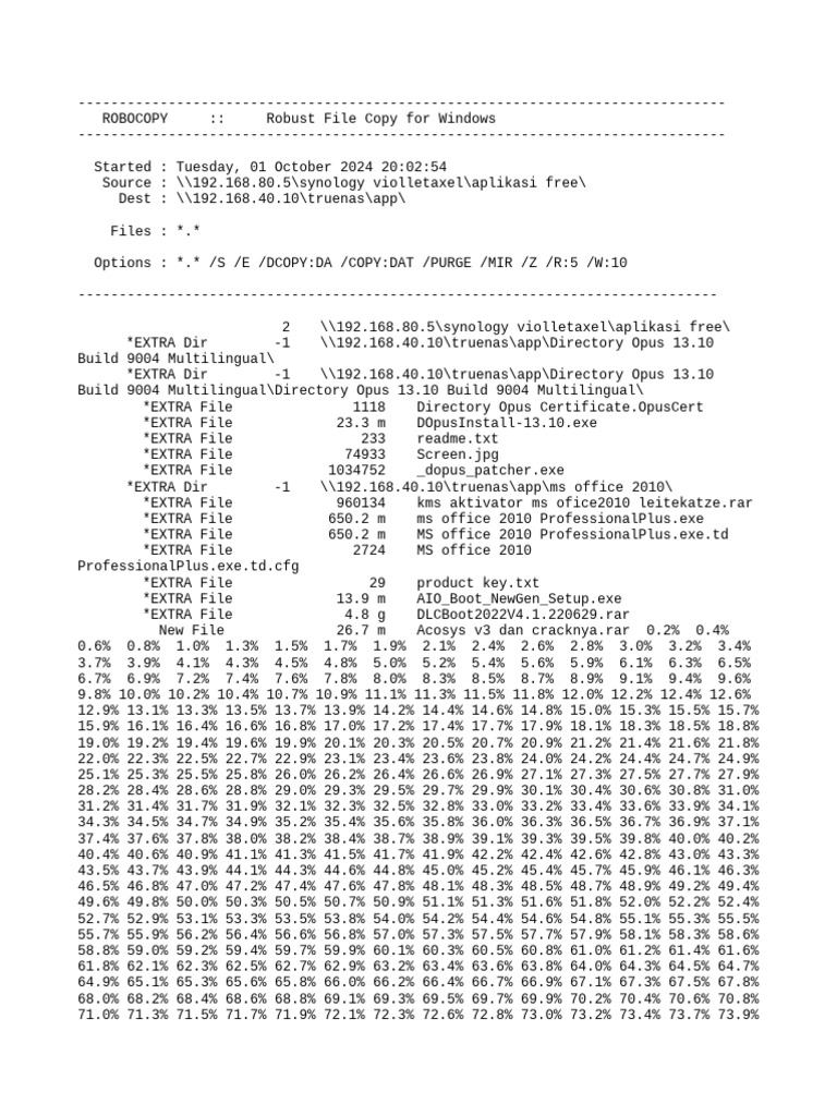 Robocopy Log | PDF | Utility Software | System Software