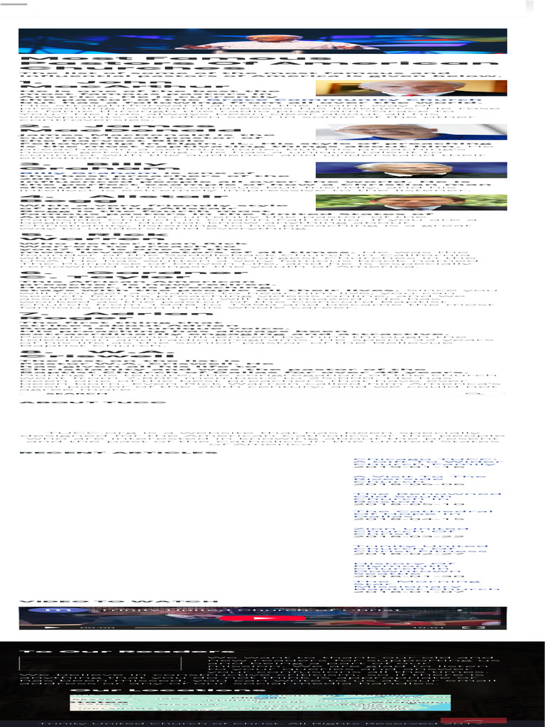 Most Famous Pastors of American Churches - Trinity United Church of ...