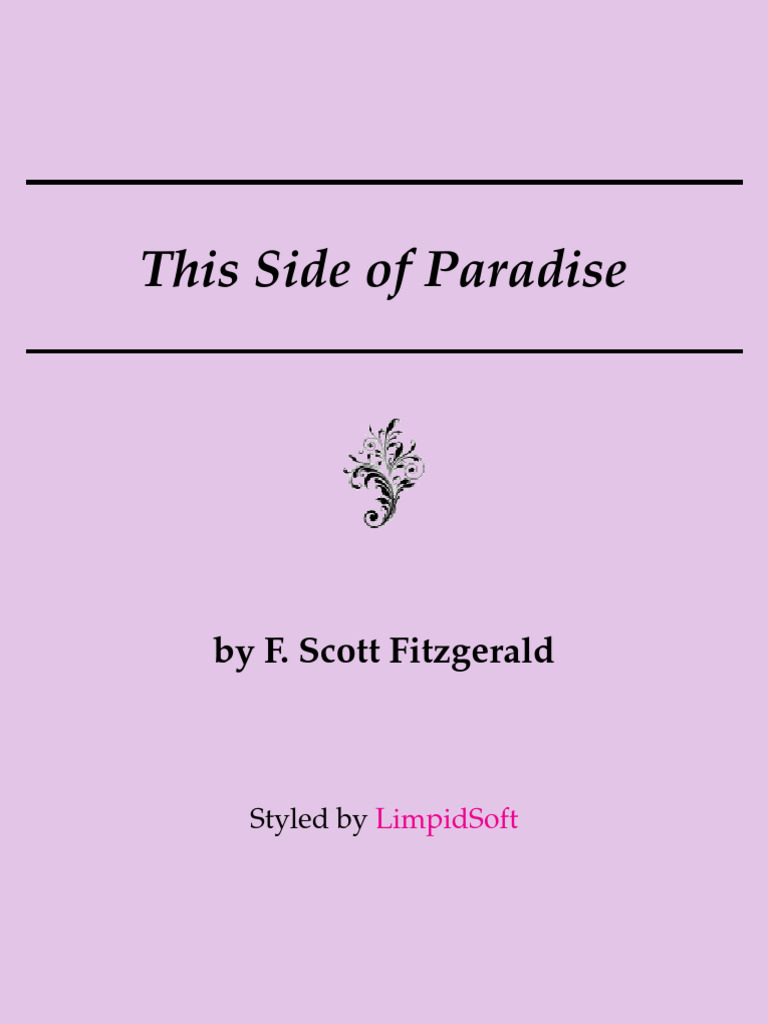 This Side of Paradise - LimpidSoft (PDFDrive) | PDF | This Side Of Paradise