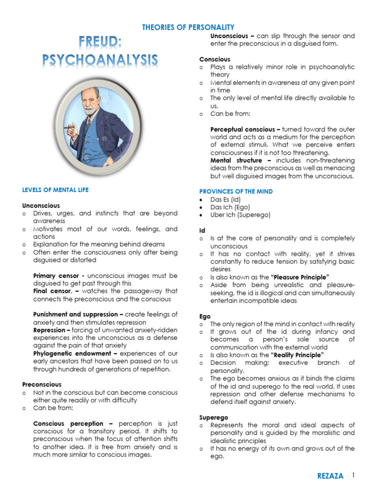 Understanding Personality Theories | PDF | Unconscious Mind | Oedipus ...