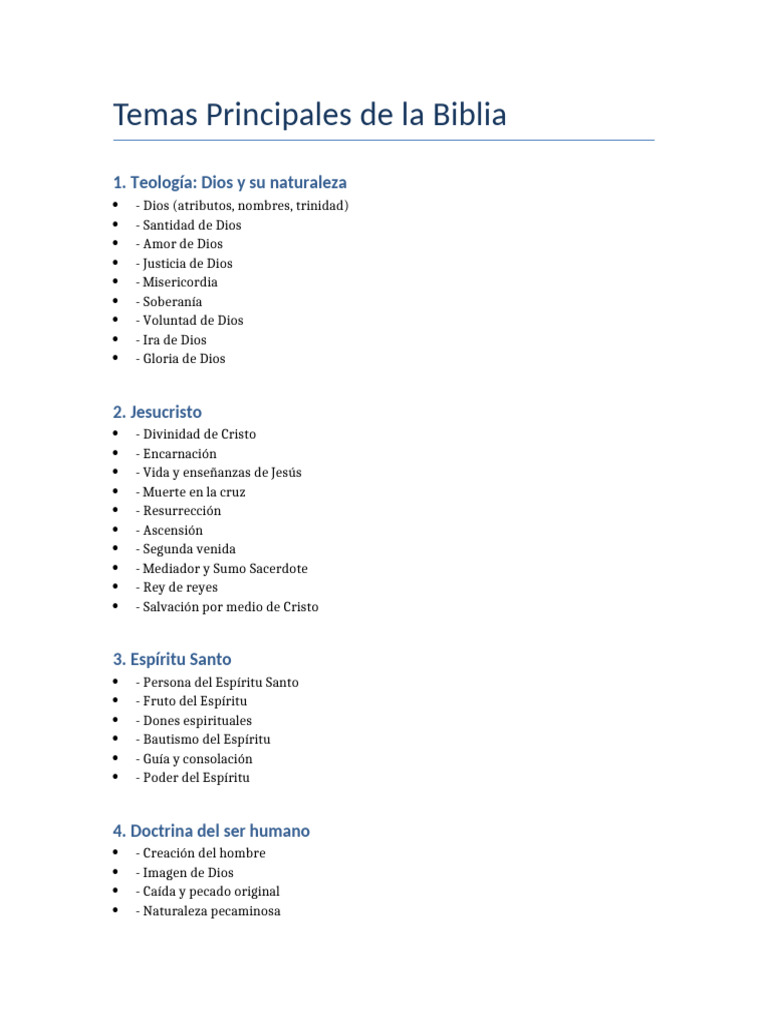 Temas Clave en la Biblia | PDF | Salvación | Cristo (título)