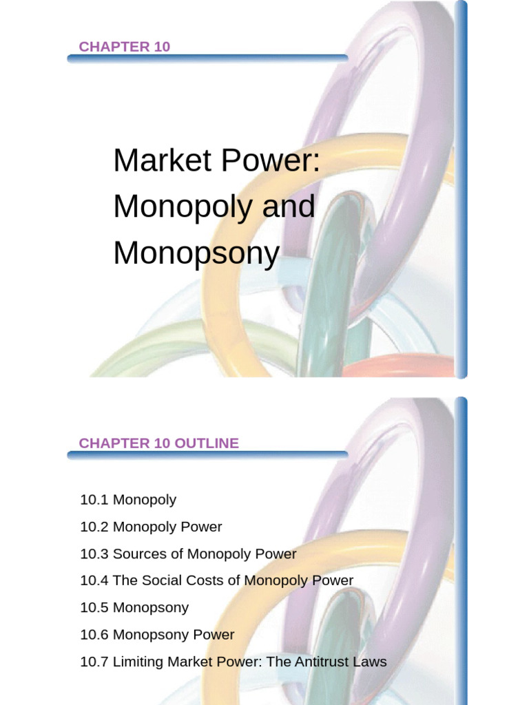 C3 - Market Power Monopoly and Monopsony | PDF | Monopoly | Demand
