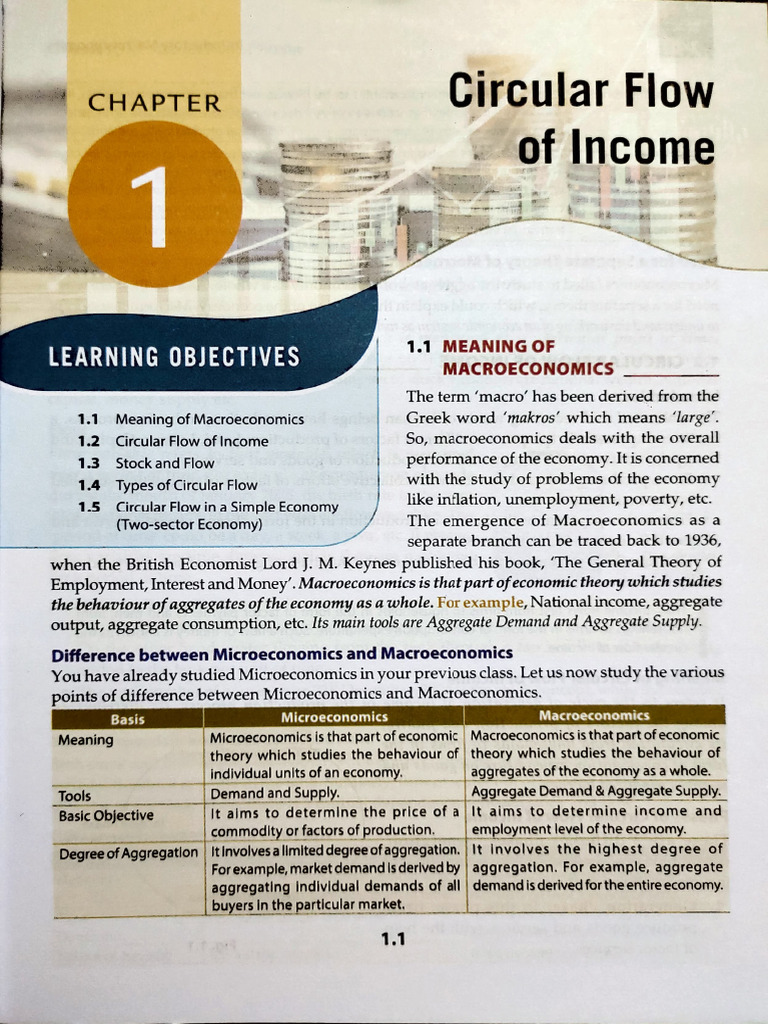 Ch-1 Macro-Circular Flow of Income | PDF | Economies | Economics