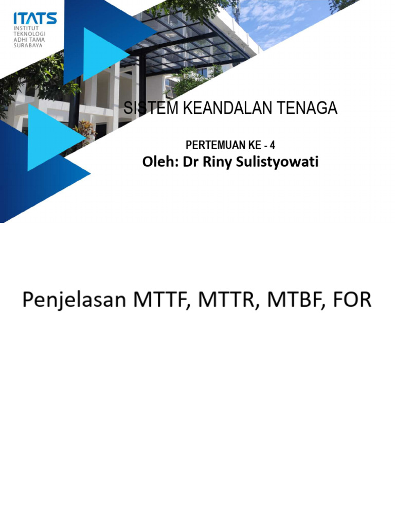 Perhitungan Sistem Keandalan | PDF