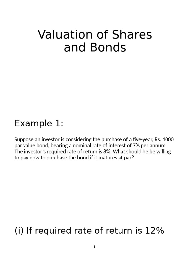 Valuation of Bonds | PDF