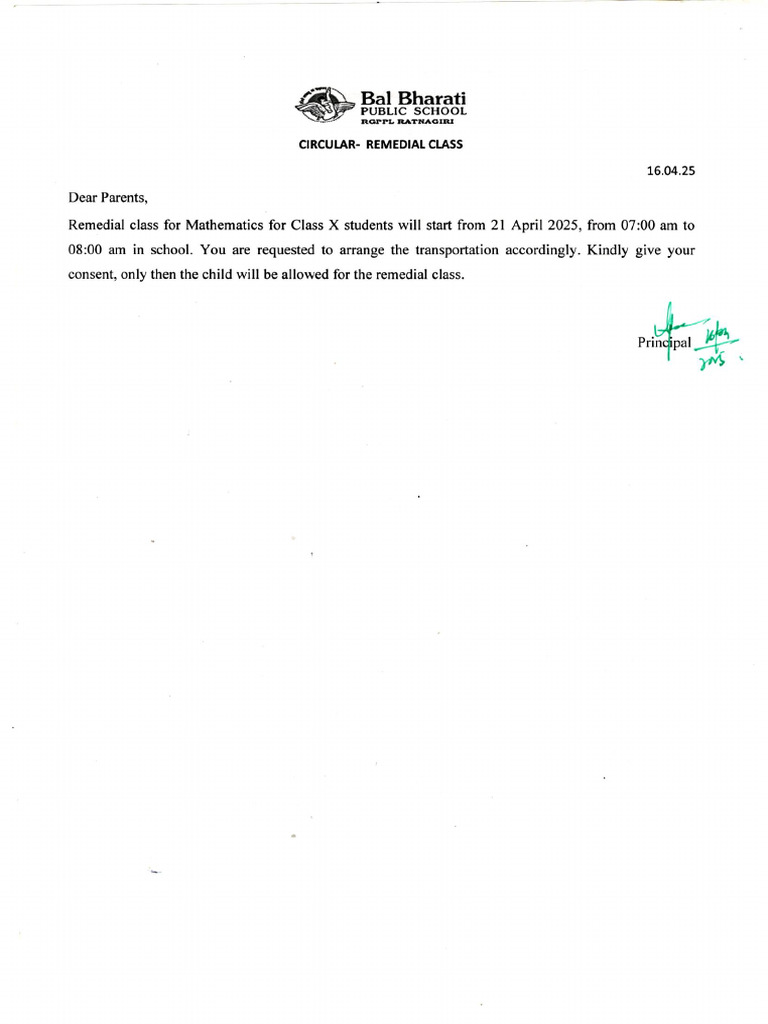 Circular - Remedial Class1 | PDF