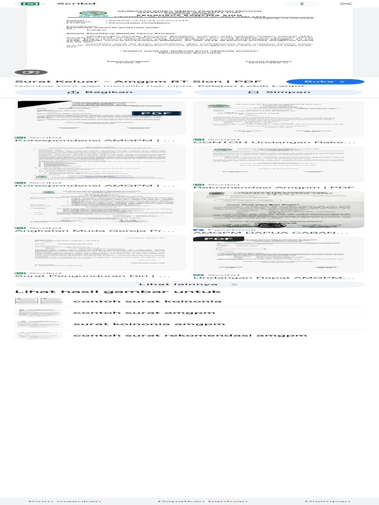 Contoh Pembuatan Surat AM GPM - Penelusuran Google | PDF