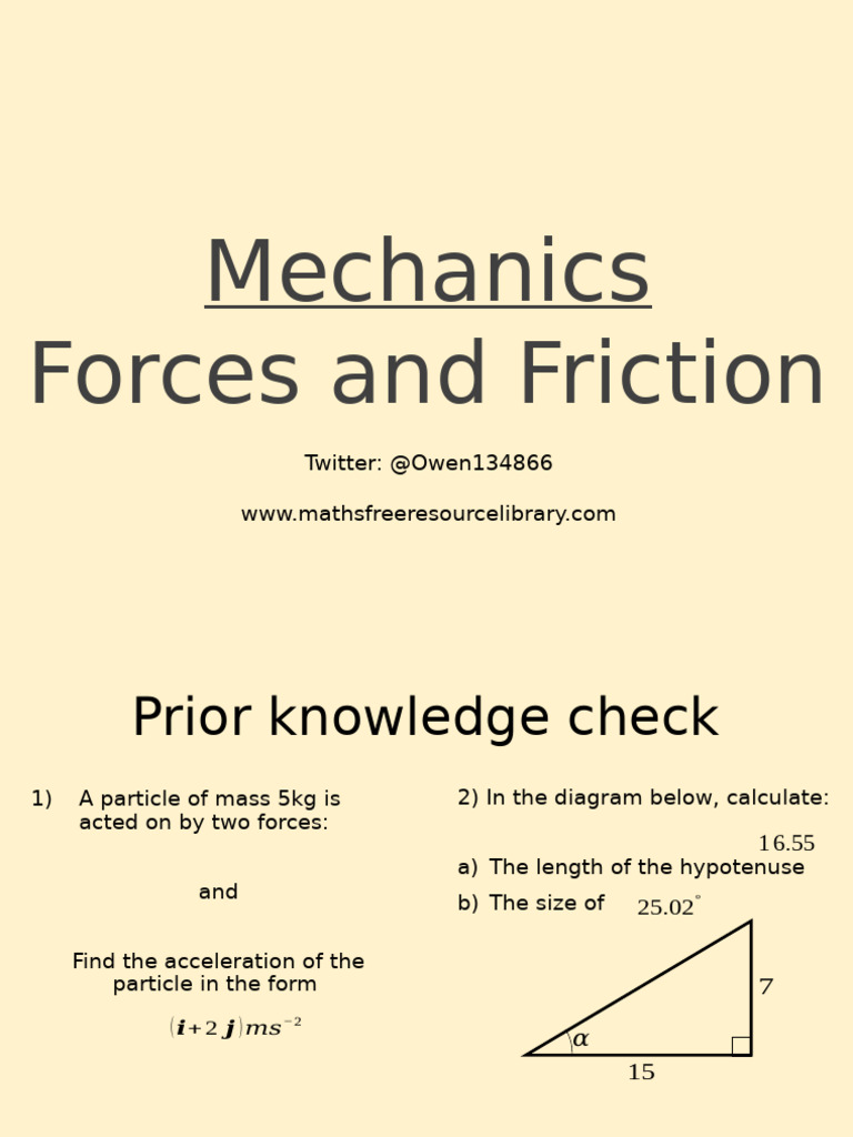 5) Forces and Friction | PDF | Force | Friction
