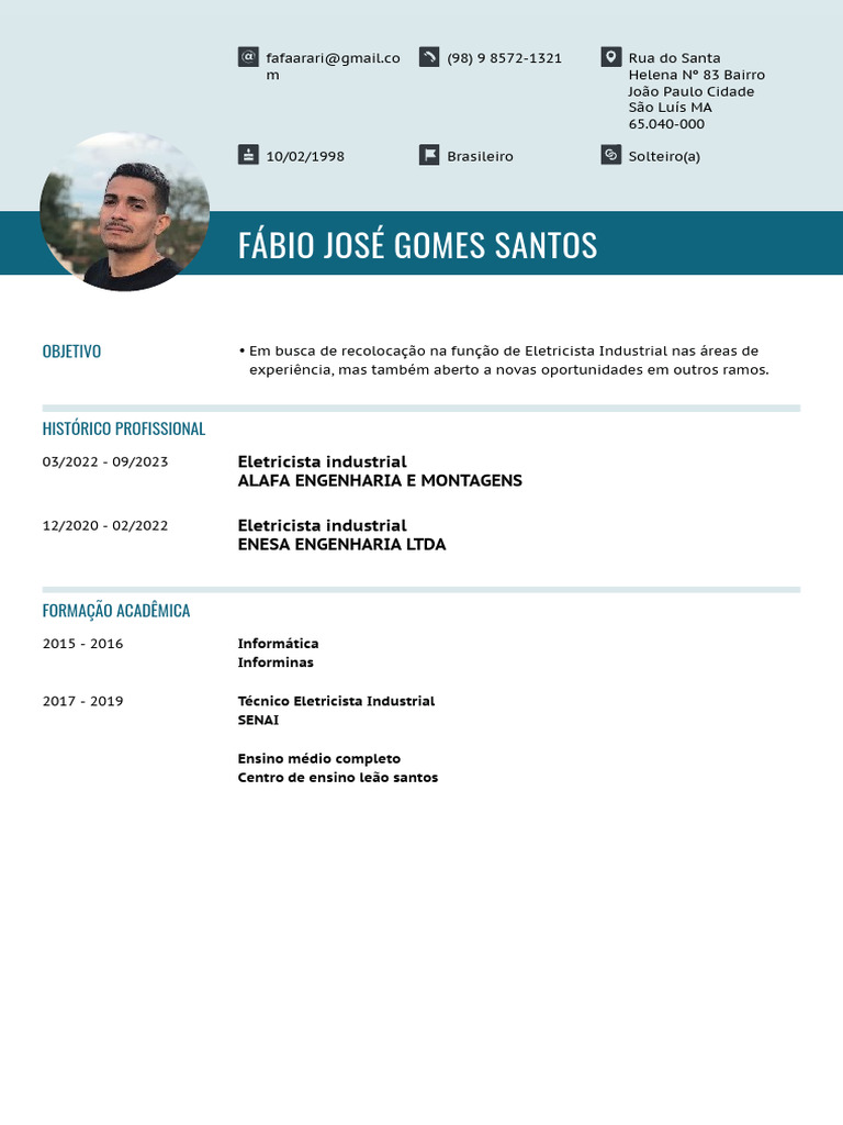 Santos Currículo 3 | PDF