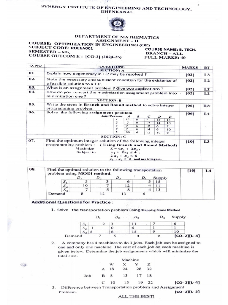 oe assignment 2 | PDF