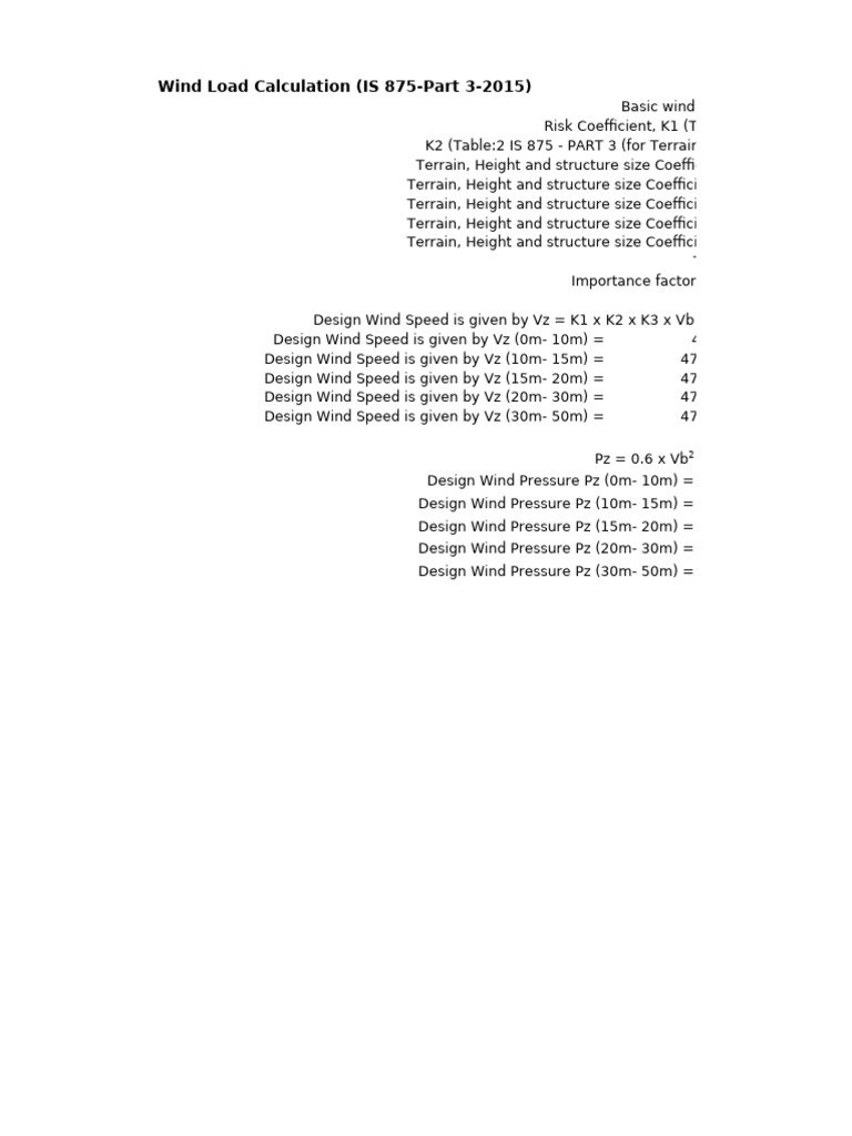 Wind Load Coefficients and Calculations | PDF | Atmosphere Of Earth ...
