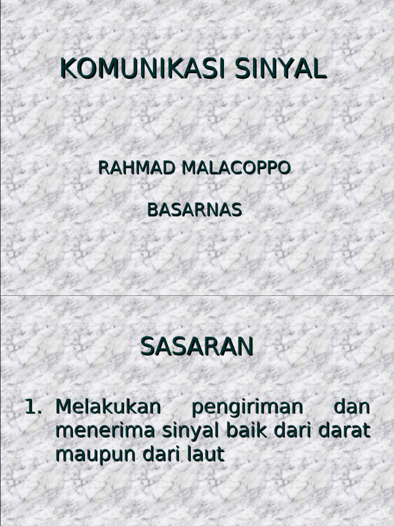 Komunikasi Sinyal | PDF