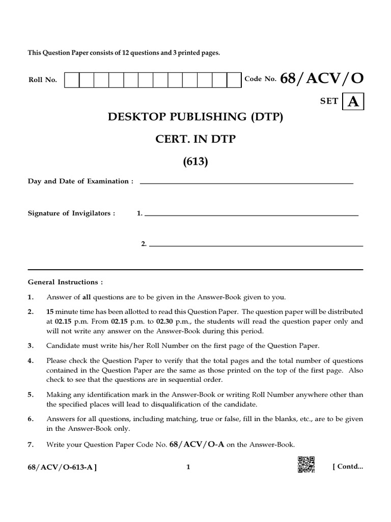 Desktop Publishing Exam Guidelines | PDF | Computing | Computer Graphics