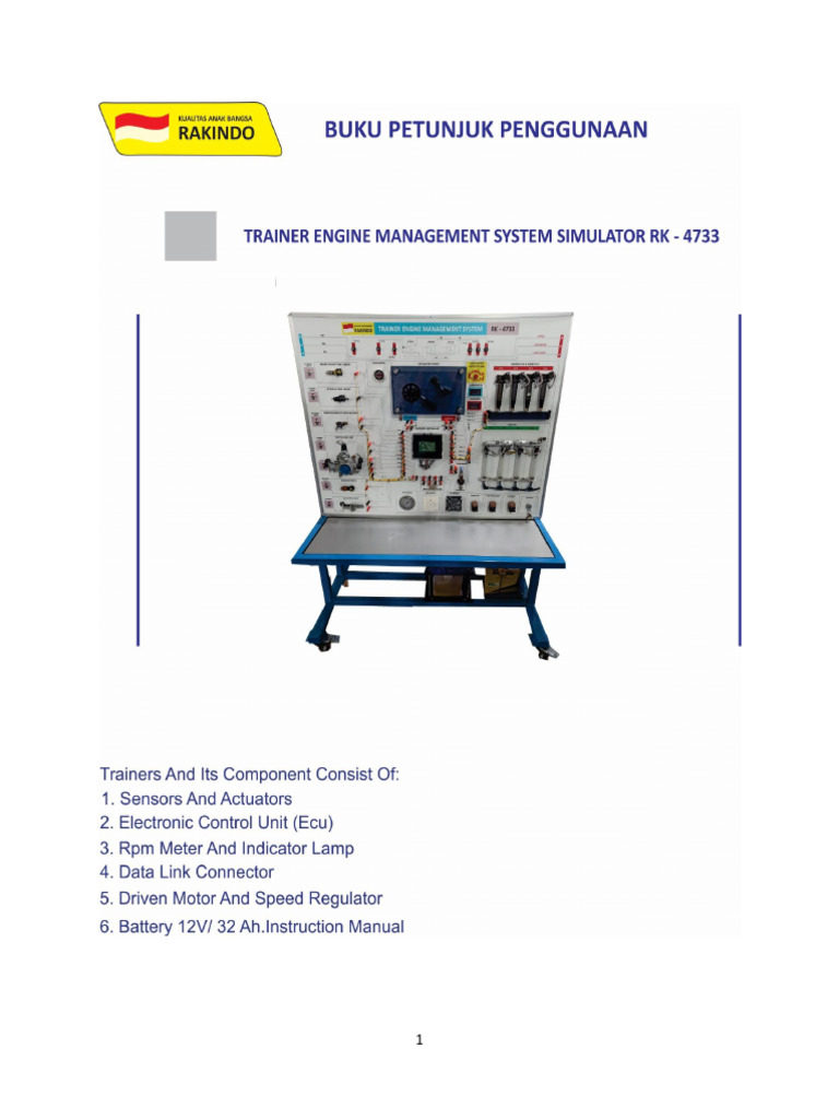 Manual Book Trainer Engine Management System Simulator | PDF