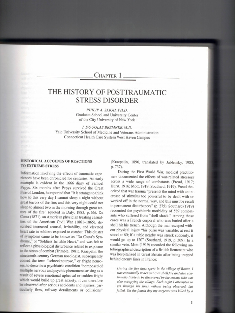 History of PTSD | PDF