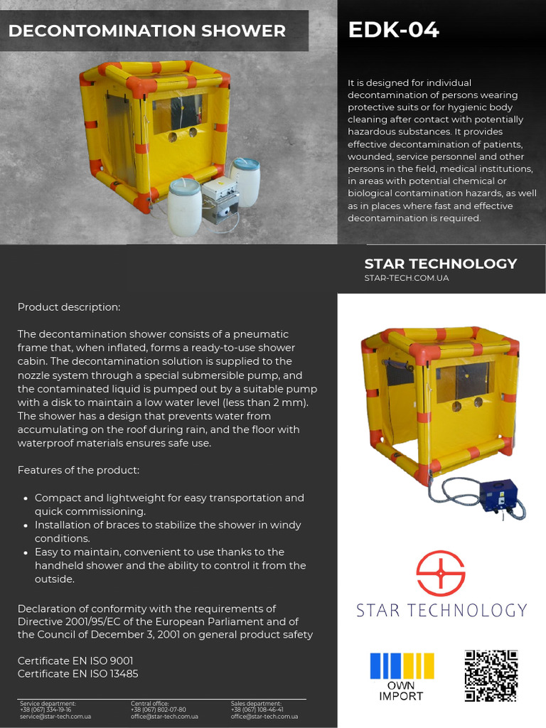 Decontamination Shower Edk 04 en | PDF | Shower | Pump