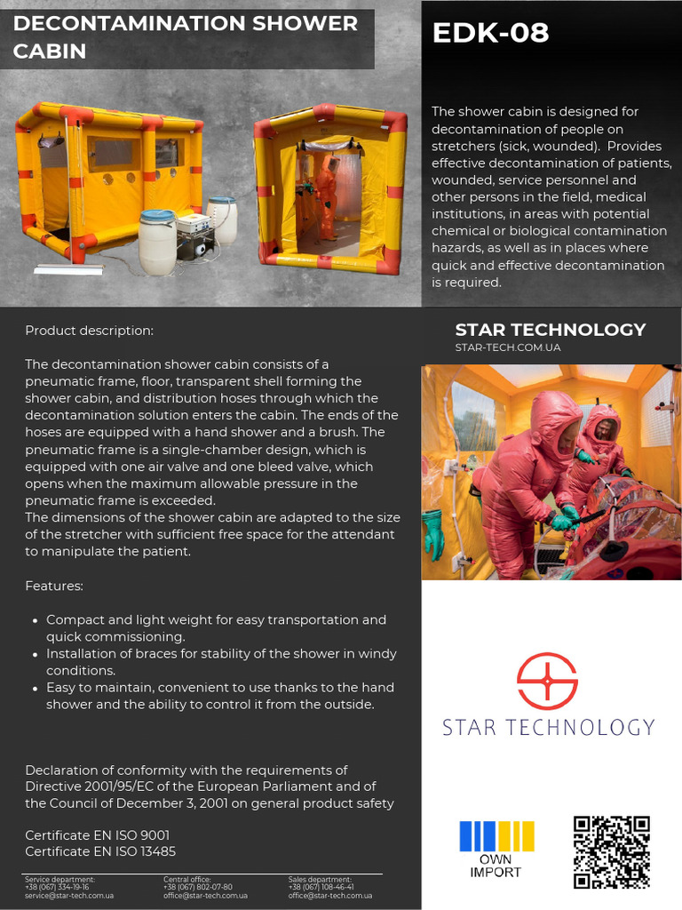 Decontamination Shower Cabin Edk 08 en | PDF | Pump | Shower