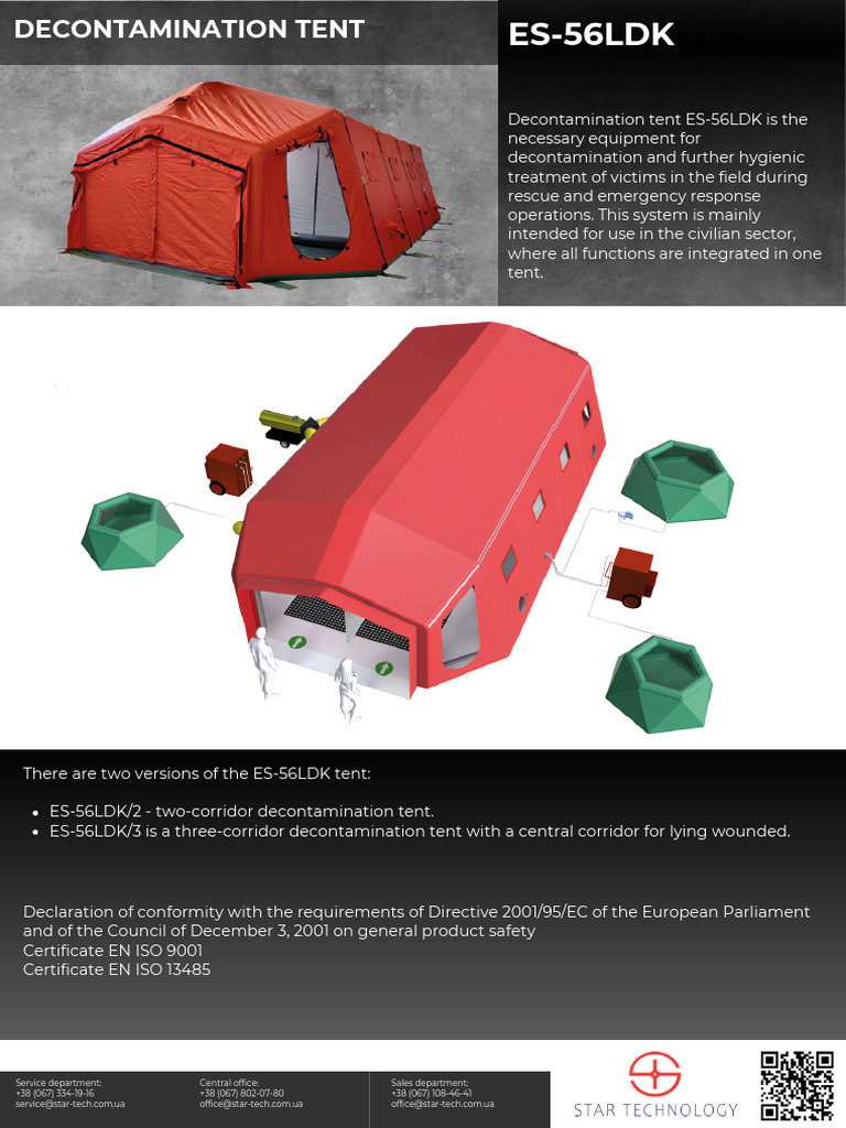 Decontamination Tent Es 56ldk en | PDF | Tent
