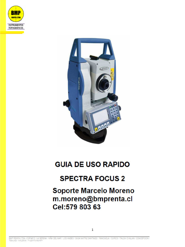 Spectra Estacion Total Focus 2 Levantamiento | PDF