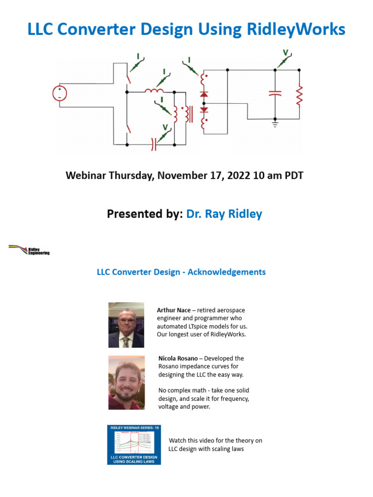 LLC Converter Design Using RidleyWorks | PDF | Transformer | Inductor