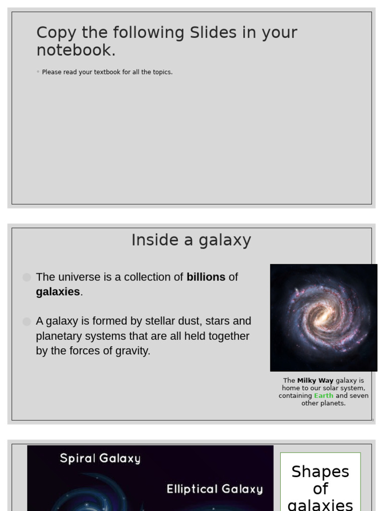 Galaxies and Asteroids Notes | PDF | Outer Space | Asteroid