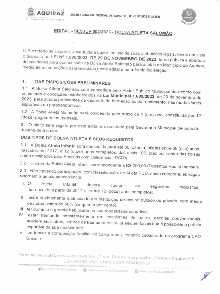 Edital 01 2025 0000001 | PDF