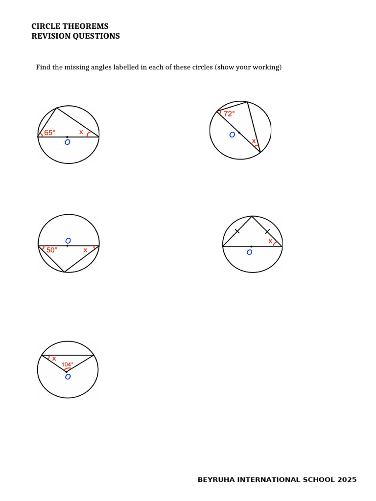 Circle Theorems PDF | PDF