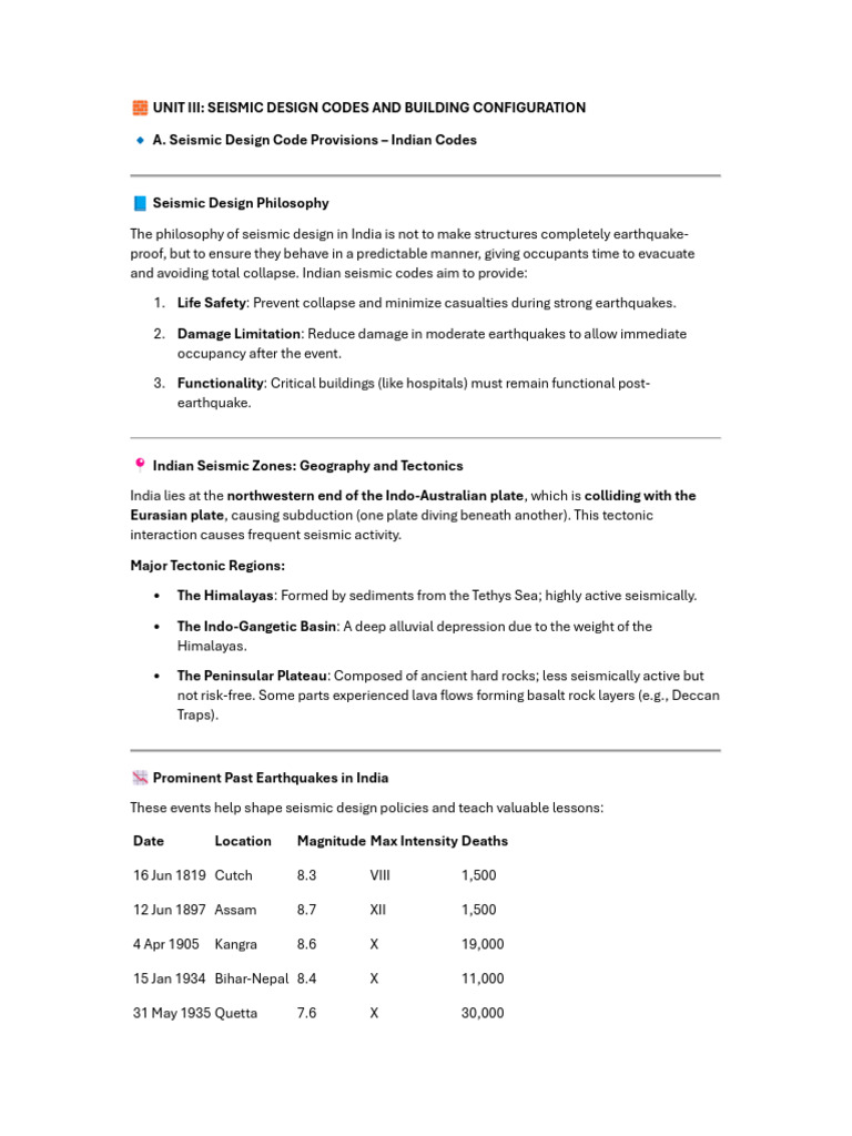 Seismic Design for Earthquake Resistance | PDF | Earthquake Engineering ...