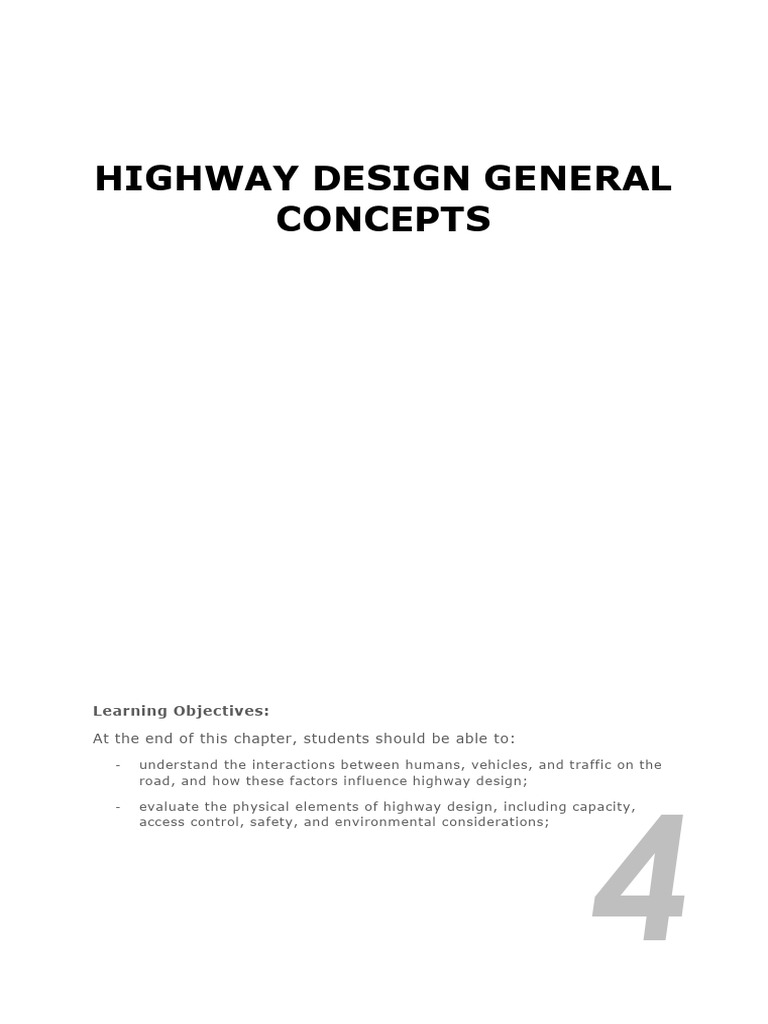 CENG 55 - Lecture 04 - Highway Design General Concepts v2425 v2 | PDF ...
