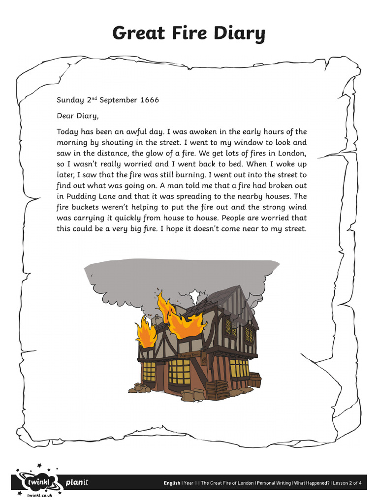 Great Fire Diary Year 1 | PDF